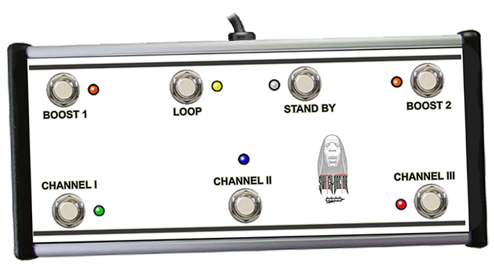 Bogner: Bogner Ecstasy 101B Custom 7 Button Replacement Footswitch